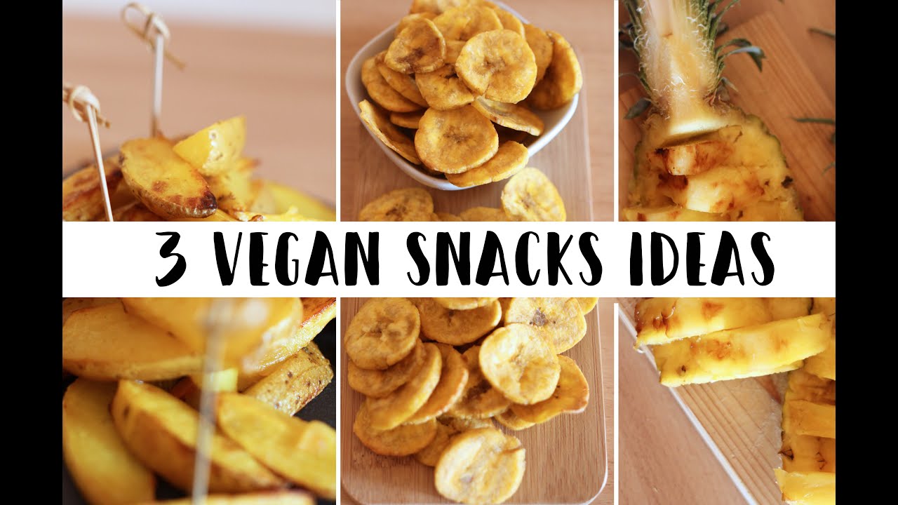 3 SNACK IDEAS | VELOCI | platano chips al forno, patate bravas, ananas ...