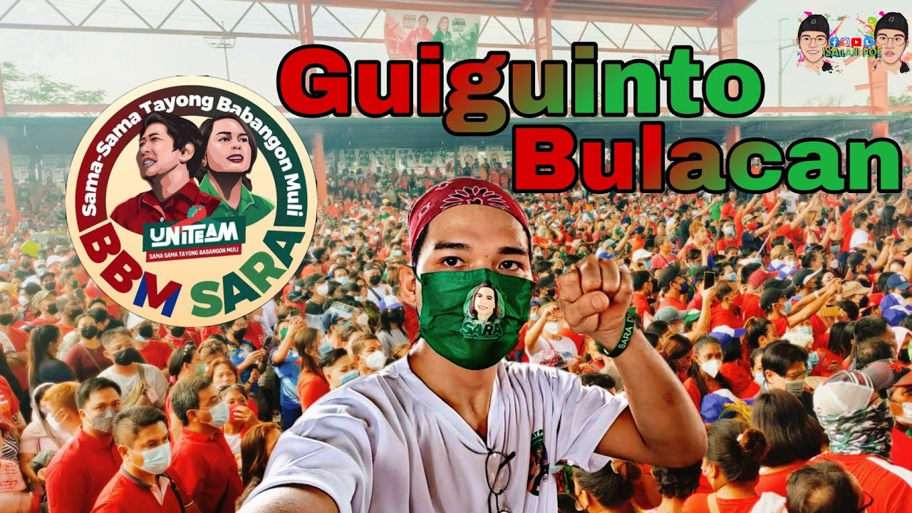BBM SARA UNITEAM SUPPORTERS CAMPAIGN RALLY IN GUIGUINTO BULACAN - YouTube