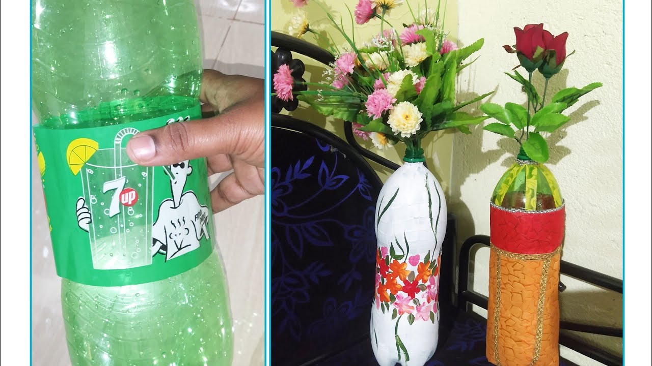 Empty plastic bottle designing/Reused bottle/craft ideas/ Best out of ...