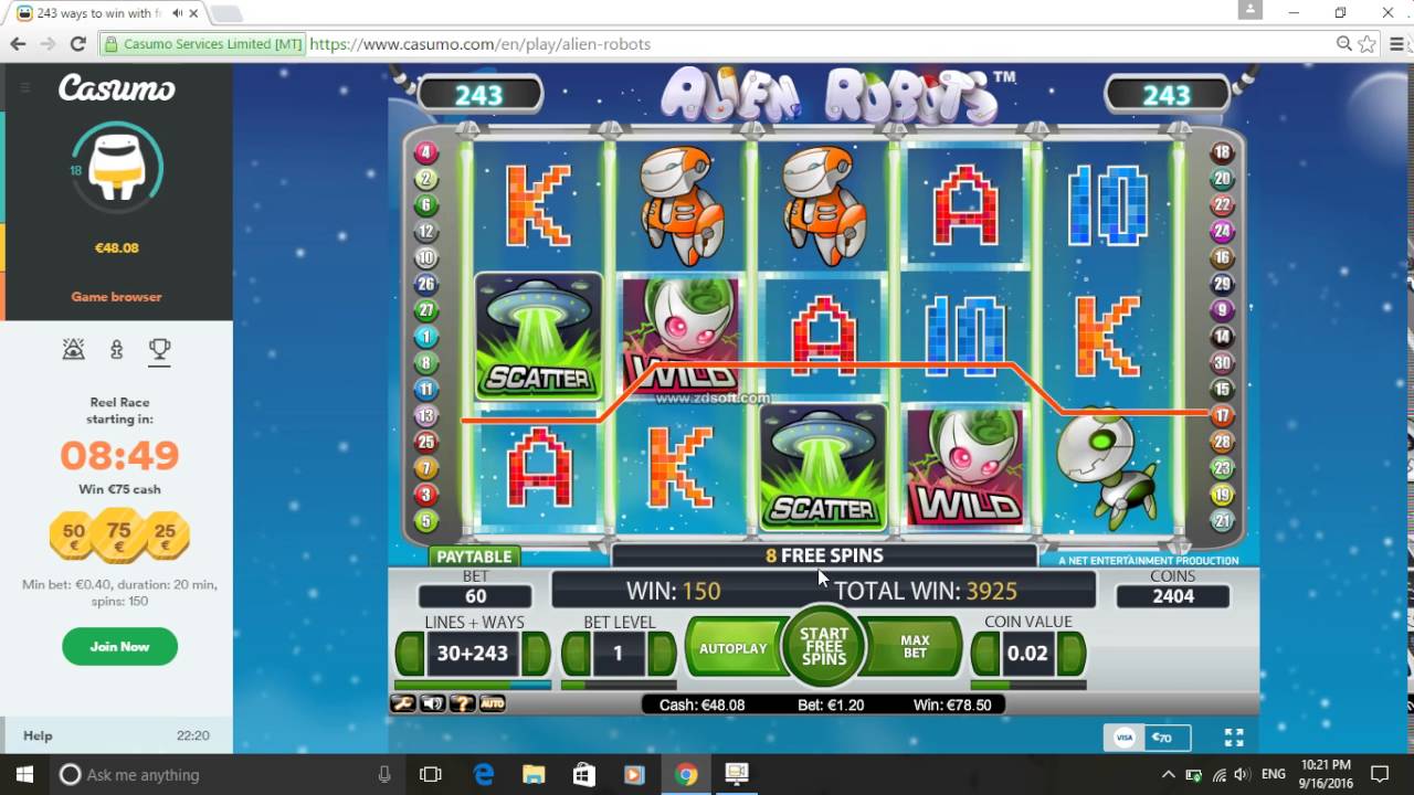 BIG WIN! ALIEN ROBOTS BY NETENT! - YouTube