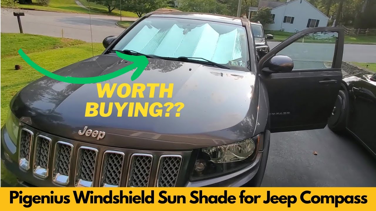 Pigenius Windshield Sun Shade for Jeep Compass 2009 2017, Front Window ...