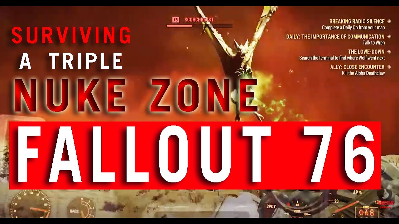 FALLOUT 76 - SURVIVING A TRIPLE NUKE ZONE IN THE CRANBERRY BOG - YouTube