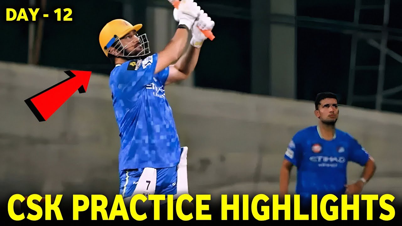 IPL 2025 Day 12 : CSK Practice Camp Highlights | Ms Dhoni On Fire 🔥 ...