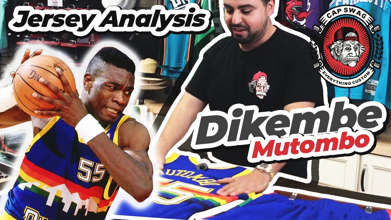 🙏 Dikembe Mutombo #55 Mitchell and Ness Swingman Jersey Closer Look ...