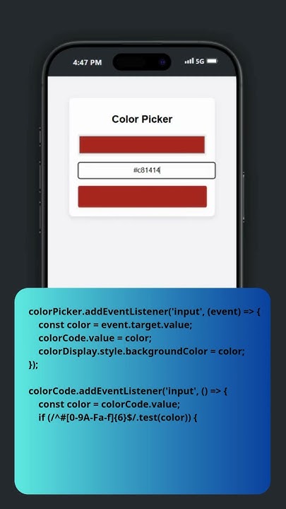 Color Picker #coding #programming #javascript #html #css - YouTube
