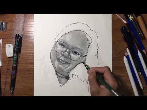 Realistic Drawing Portrait Super Rush | Johnmelbar Arts - YouTube