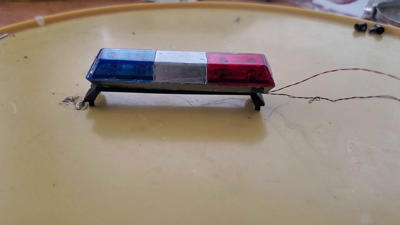 Police / Sheriff/ State Police light bar rotating simulated 1/18. - YouTube