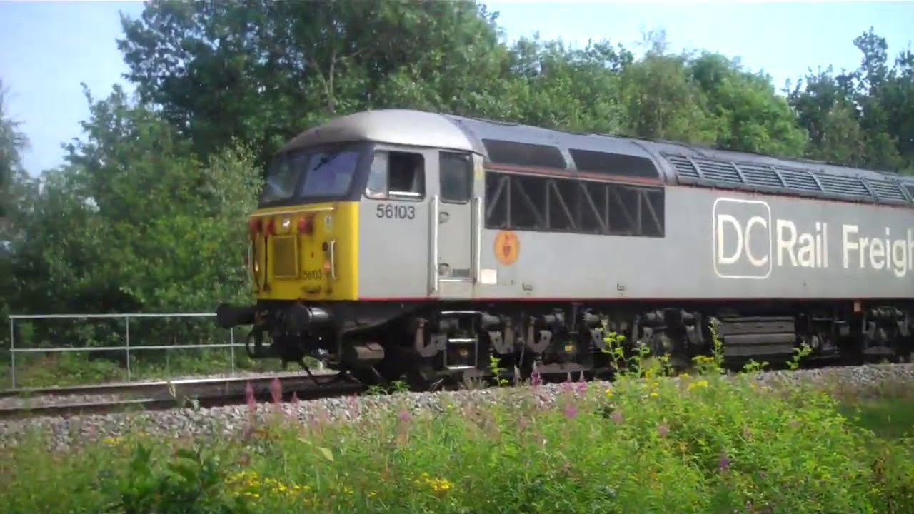 DC Rail freight class 56 light engine movement with the Leicester L.I.P ...