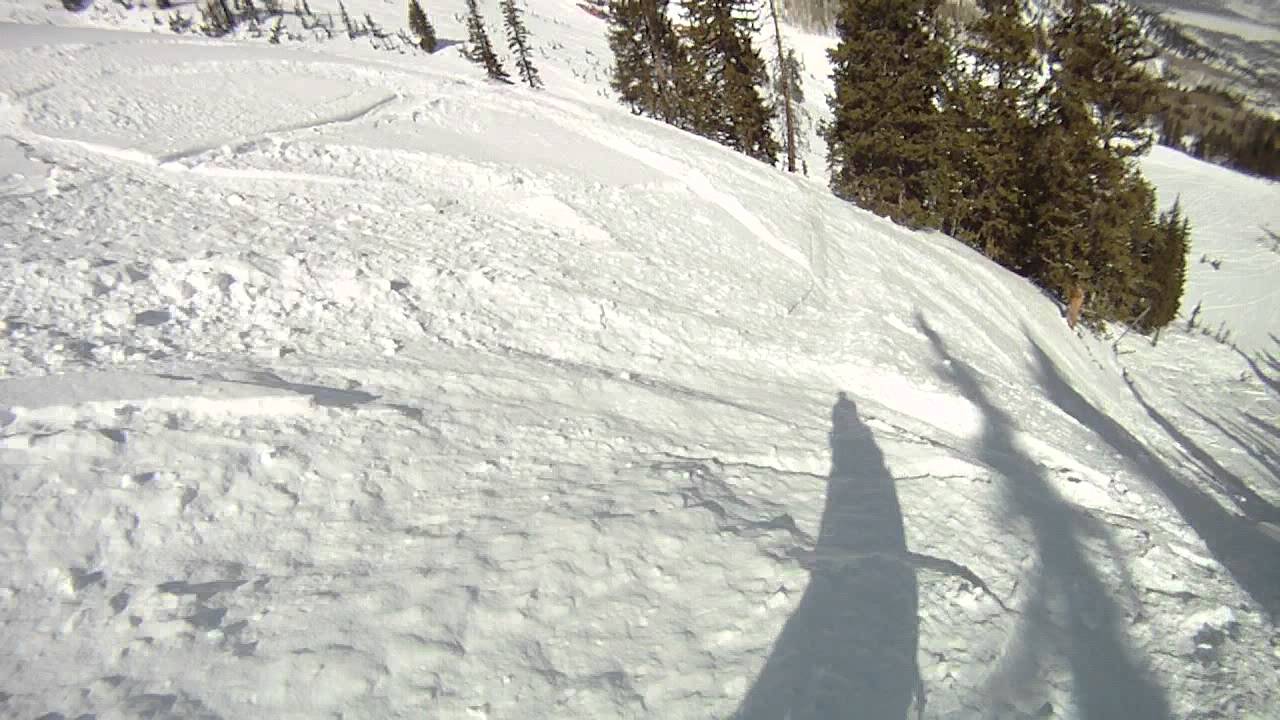 9990 Canyons Ski Resort snowboarding in park city Utah Powder Gopro ...