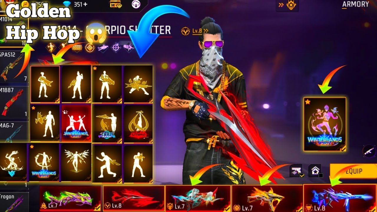 Free Fire Golden Hip Hop Bundle Demand Video Collection Available Today ...