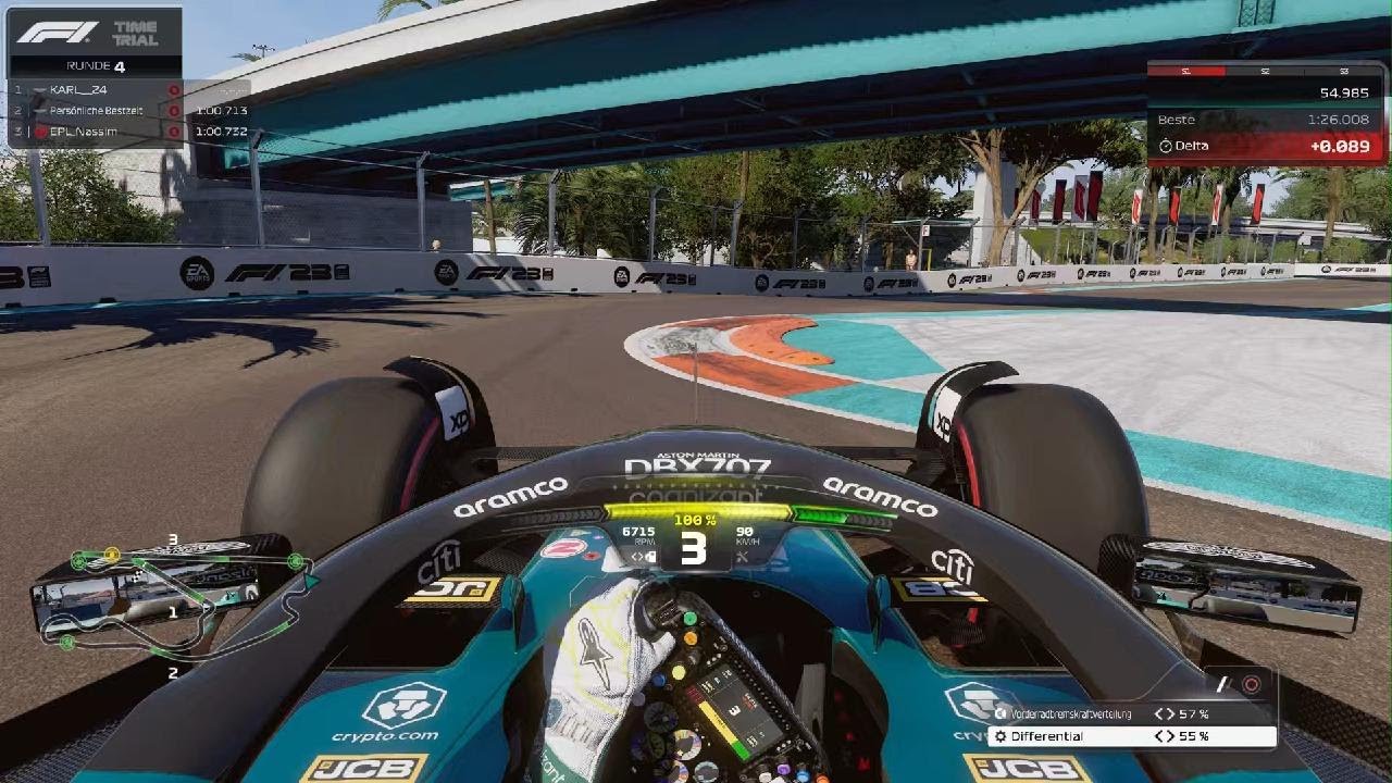 F1 23 Miami Hotlap + Setup (low downforce) | 1:25.980 | KARL___24 - YouTube
