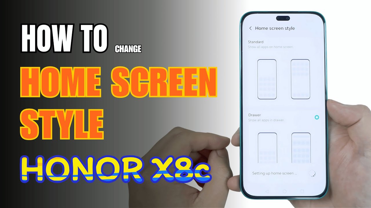 How to change Home Screen style on HONOR X8c - YouTube