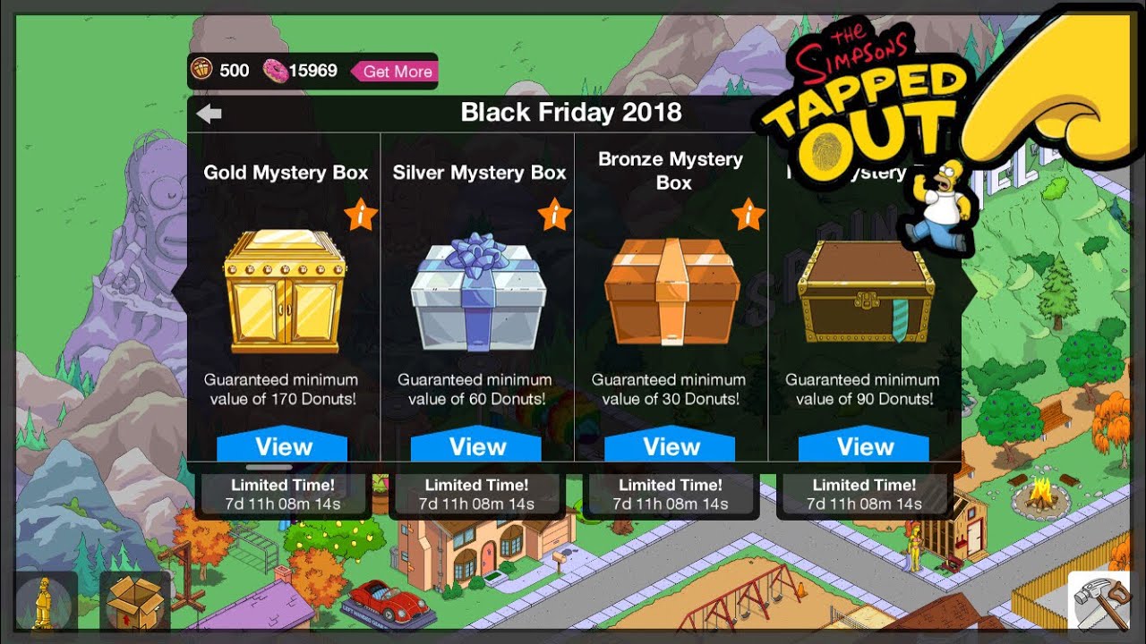 The Simpsons: Tapped Out - Black Friday Update 2018 | Mystery Box ...