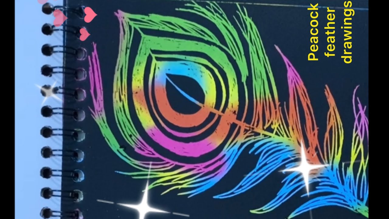Very easy peacock 🦚 feather drawing | How to draw peacock 🦚 feather ...
