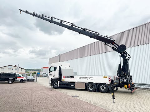 MAN - TGX 26.510 6x2-4 LL, Heckkran Hiab X-HiPro 548 E-8, Lenk-/Liftachse, TwistLock 20Fuß, Funk