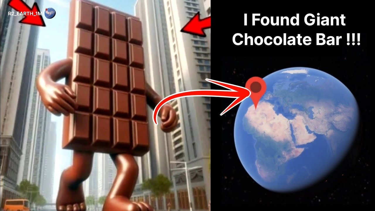 Giant Chocolate Bar in Real Life On Google Map And Google Earth 🌎 # ...