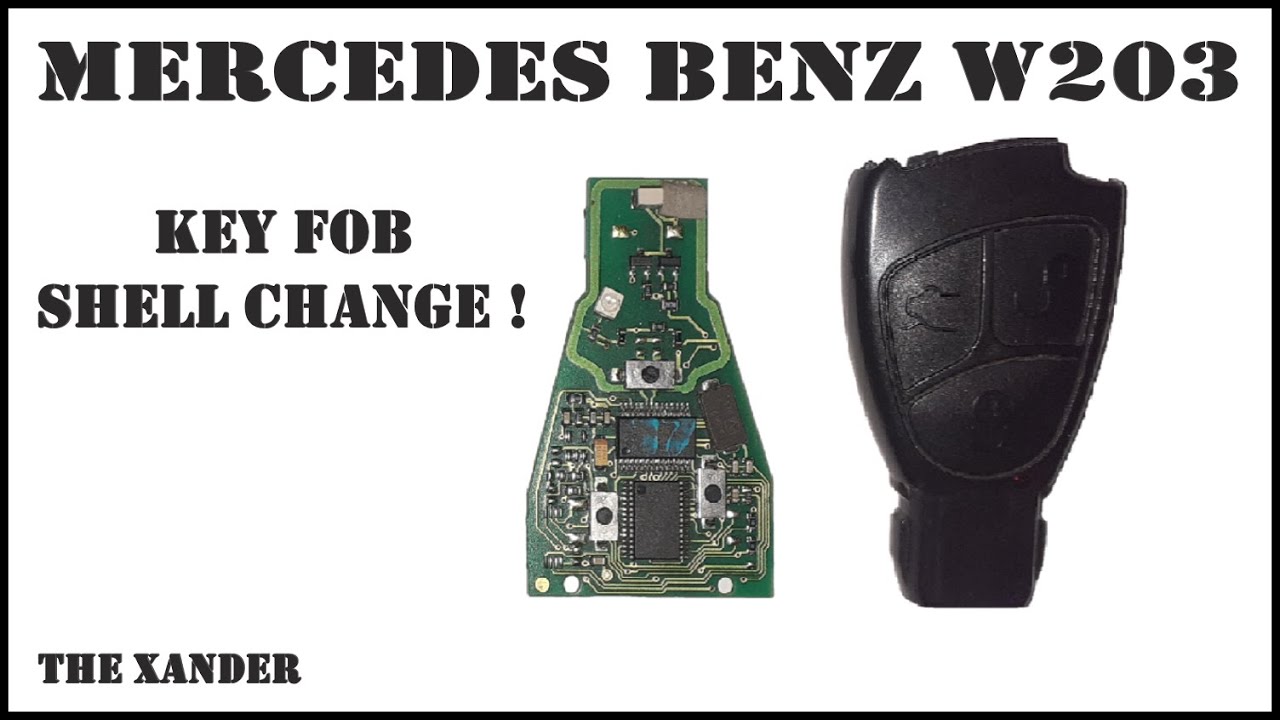 Key fob shell change at home / Mercedes Benz W203 - YouTube