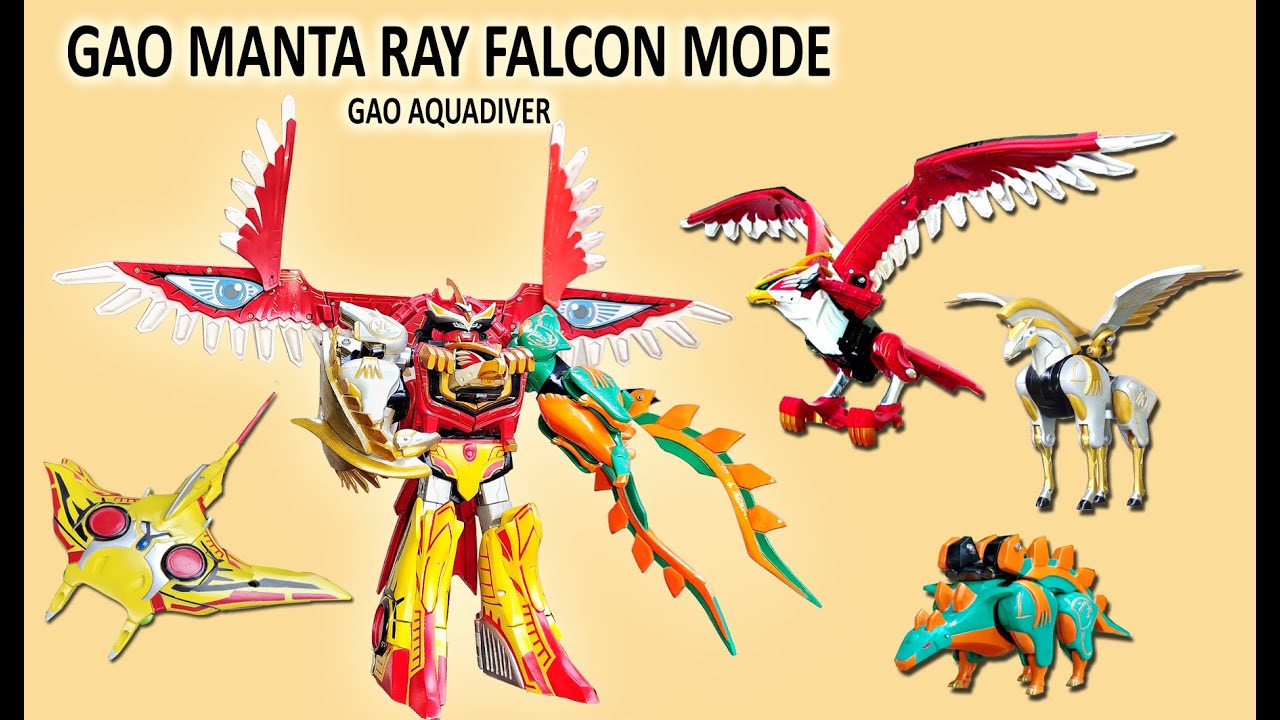 GAO MANTA RAY WITH GAO FALCON MODE ( power rangers wild force , gao ...
