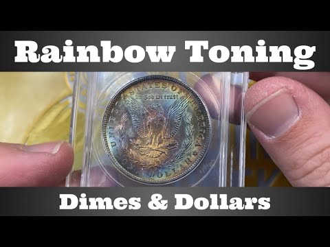 Rainbow Toning - Roosevelt Dimes & Morgan Dollars - Toned New Purchases ...
