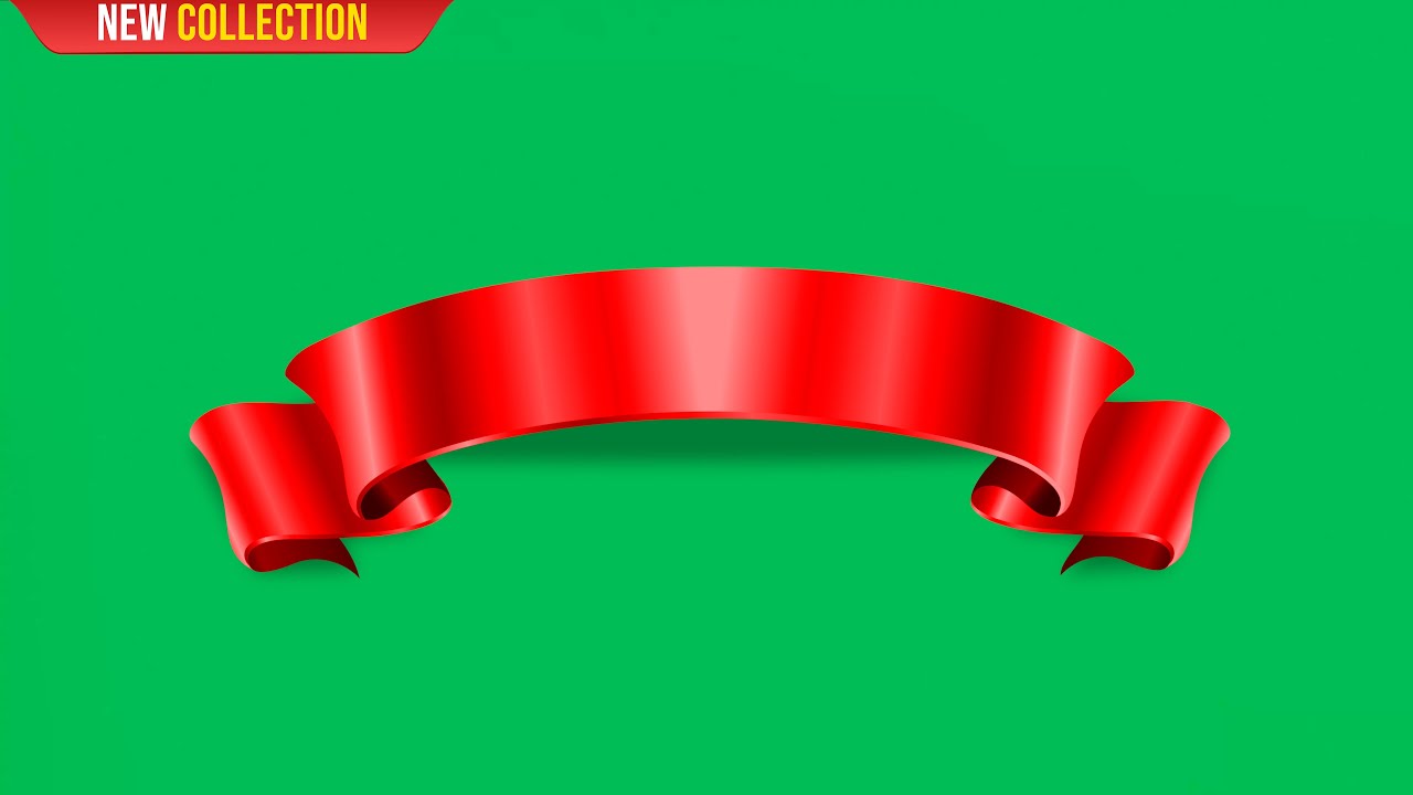 Green Screen Ribbon Text Banner Animation | 4K | Global Kreators - YouTube