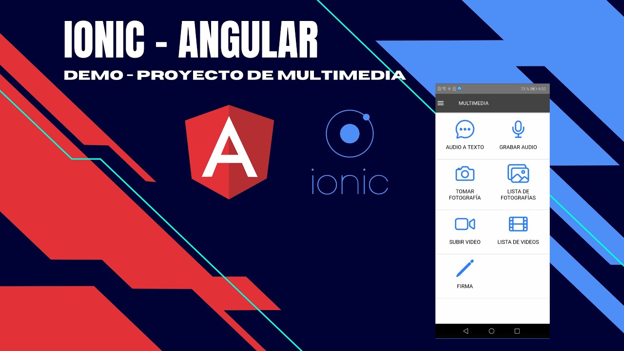 IONIC - ANGULAR | Multimedia (Audio - Foto - Video - Firma) - YouTube