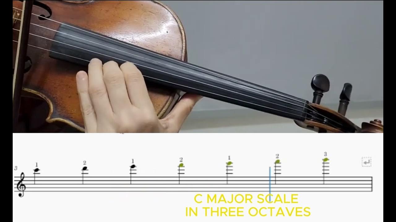 C MAJOR SCALE IN THREE OCTAVES FOR VIOLIN - YouTube