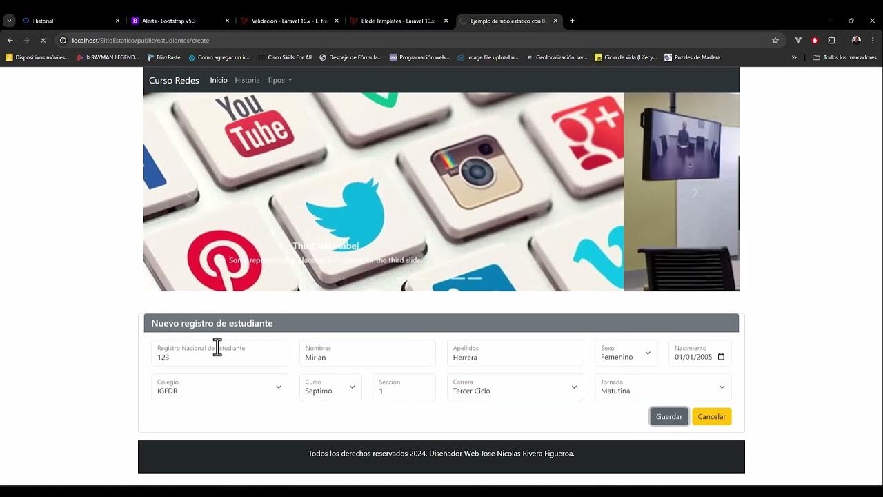 CRUD de datos simple en laravel 10 parte 5 - YouTube