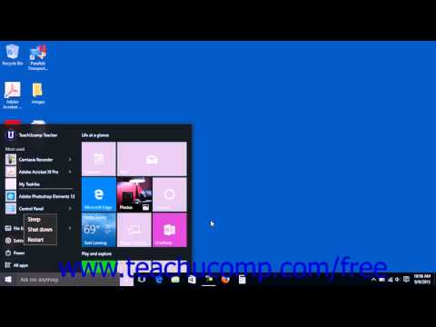 Windows 10 Tutorial Shutting Down Windows Microsoft Training - YouTube
