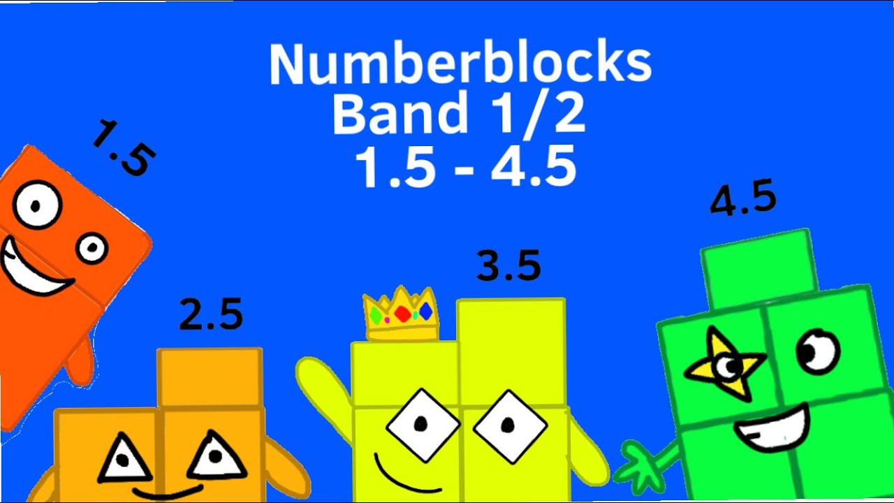 Numberblocks band halves 1.5- 4.5 - YouTube