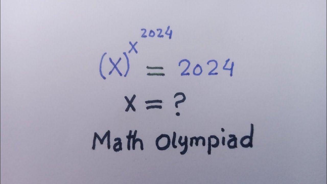 Exponential math Olympiad Question - YouTube