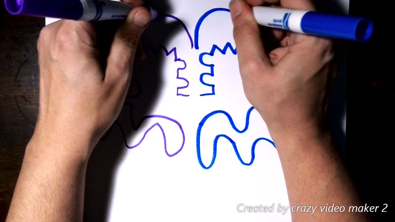 Drawing with both hands at the same time - YouTube