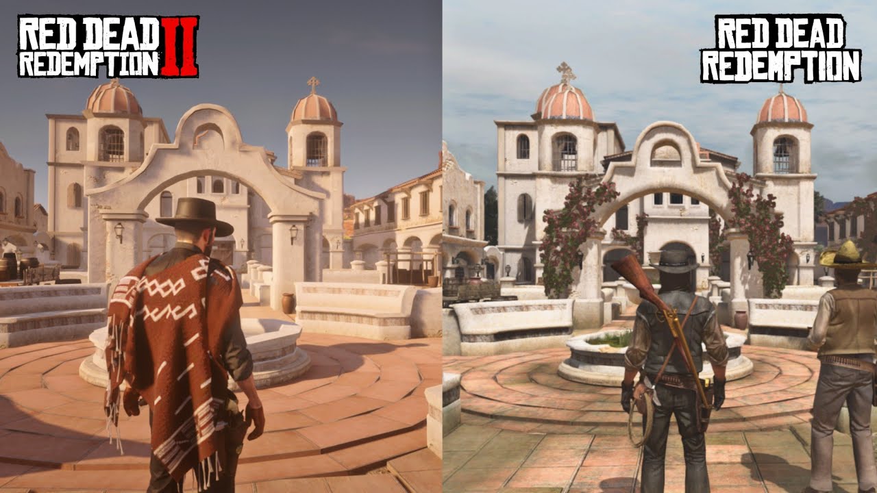 RDR 2 MEXICO vs RDR 1 MEXICO - YouTube