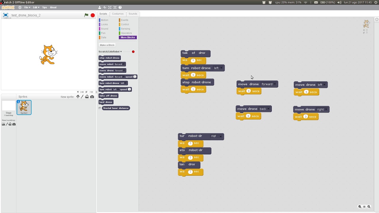 [GSoC2017][JdeRobot] Tutorial: How to program drones in Scratch - YouTube