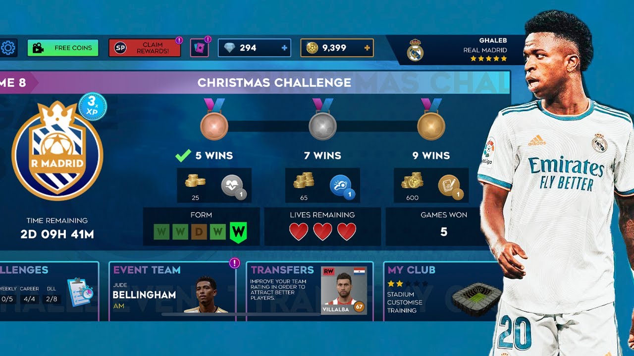 DLS 24 | christmas challenge the 5 win |NEW UPDATE |All Skills Dream ...