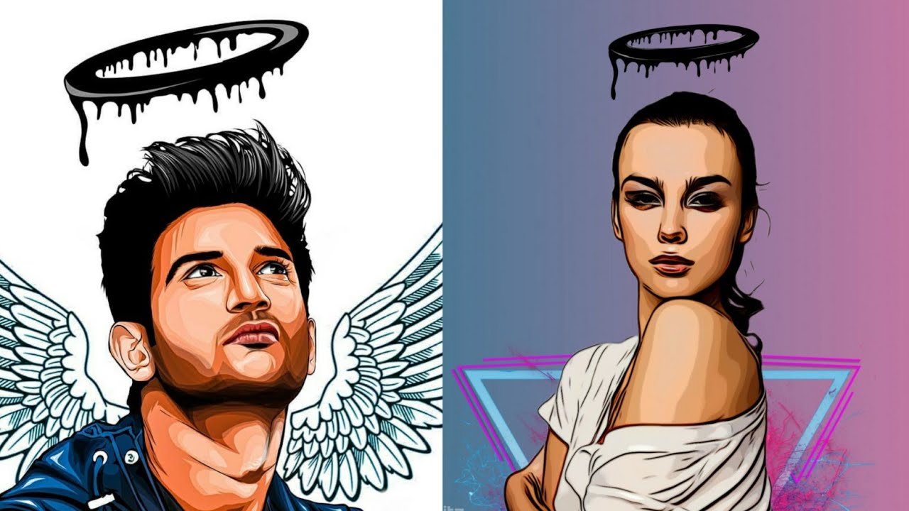 Very Easy Vector Art In Mobile | Cartoon Photo Editing - Editing rules ...