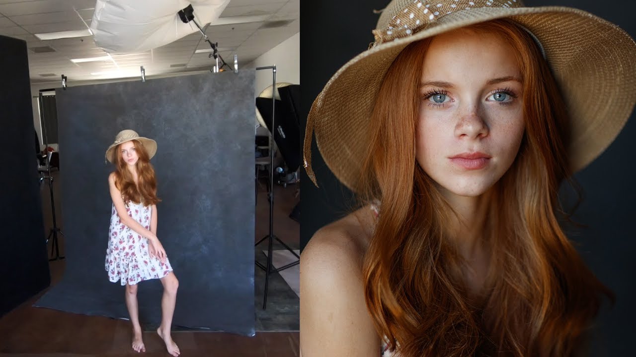 Girl Studio Portrait Photoshoot with Natural Window Light, Behind the ...