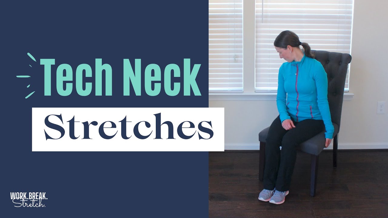 Stretches for TECH NECK [Office Friendly] - YouTube