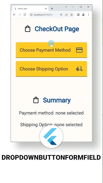📱😎Flutter drop down menu using DropdownButtonFormField. - YouTube