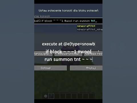 Minecraft Commands 4 ‐ Wybuchowa śnieżka - YouTube