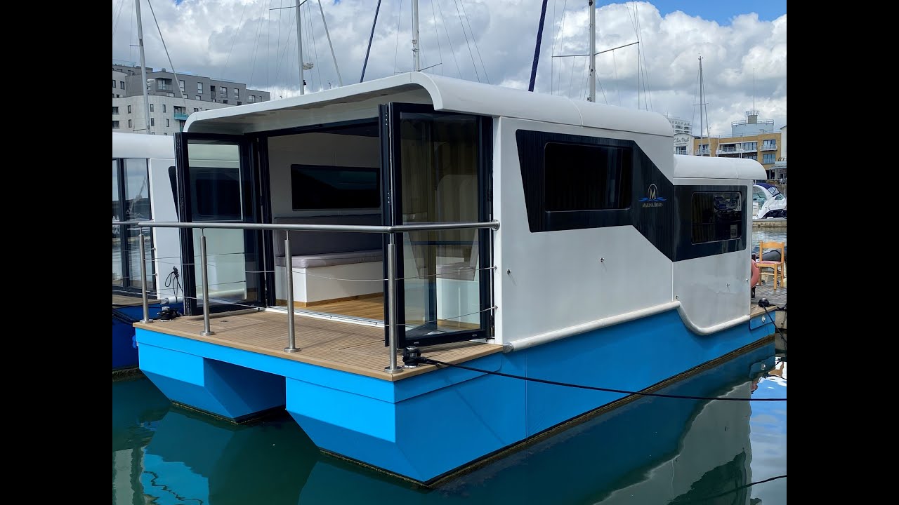 £105,000 Marina Boats House Boat Tour in Virtual Reality! - YouTube