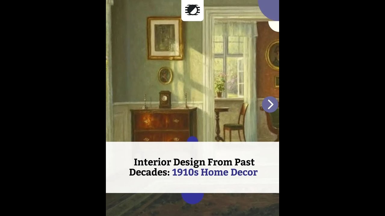 Interior Design From Past Decades: 1910s Home Decor - YouTube