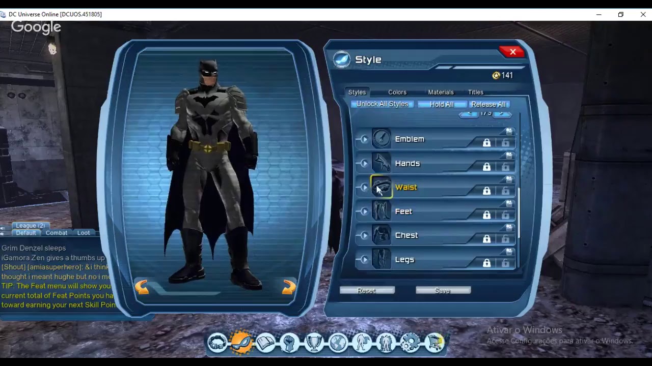 DCUO Updated Custom Batsuit - YouTube