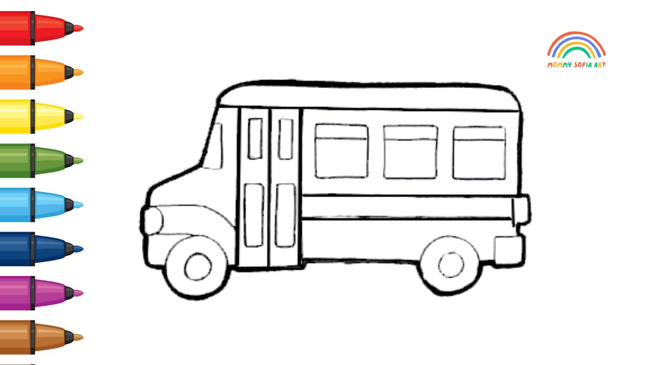 Cara Menggambar Bus | Tutorial Menggambar - YouTube