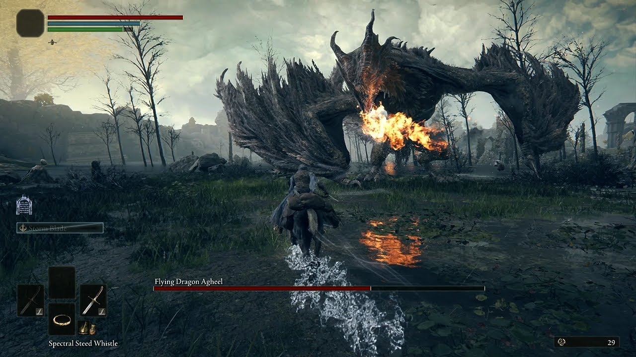 Elden Ring- Flying Dragon Agheel- Complete Fight- Limegrave- Boss Fight ...