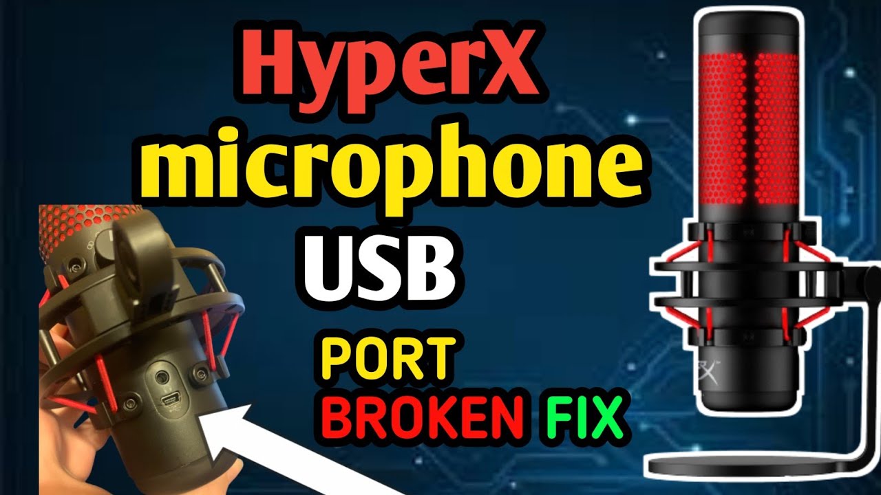 Hyper X Quadcast USB Condenser Gaming Microphone, BlackCHANGE USB PORT ...