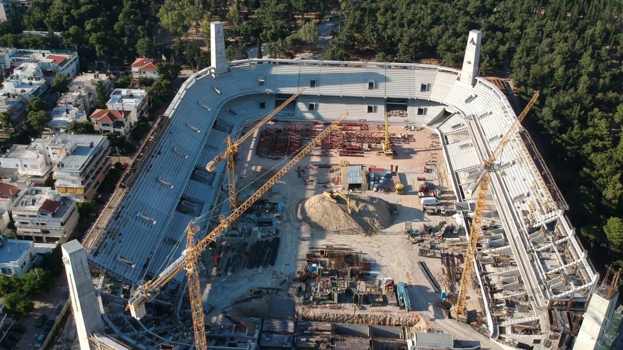 Σταδιο ποδοσφαιρου ΑΕΚ Αγια Σοφια (drone) 26/05/2019 - YouTube