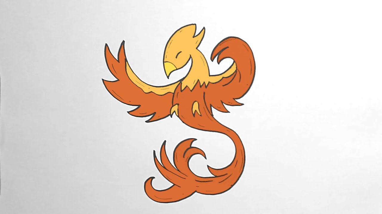 How to Draw CUTE PHOENIX BIRD - YouTube