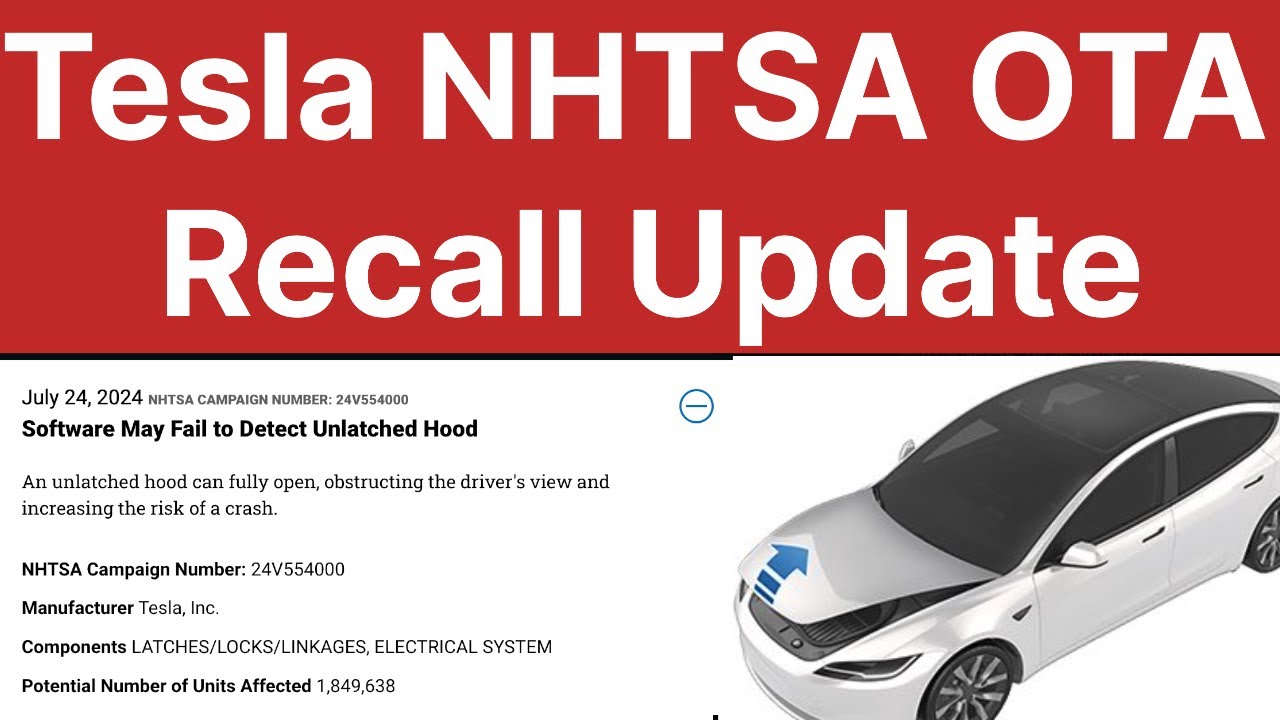 Tesla NHTSA OTA Software Update Recall - YouTube