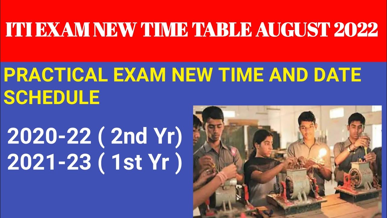 ITI exam time table August 2022, ITI exam schedule 2022#iti #electrical ...