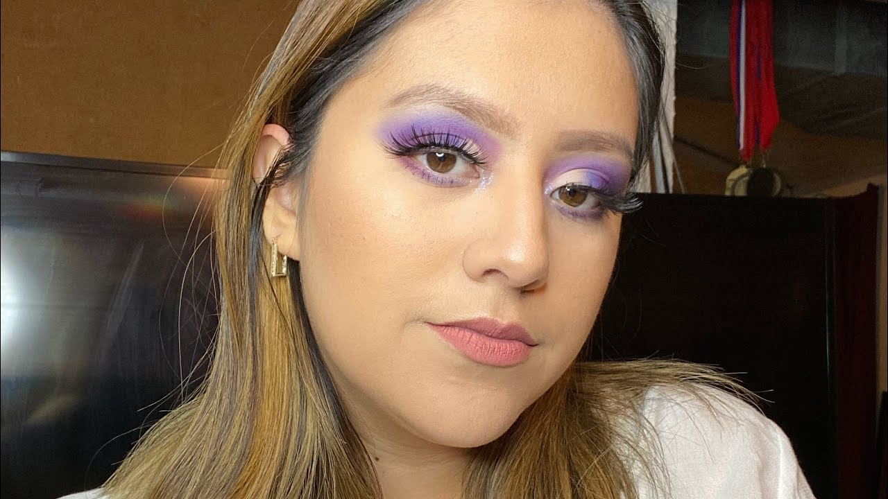 My Birthday Glam Makeup Tutorial 💜💙 - YouTube